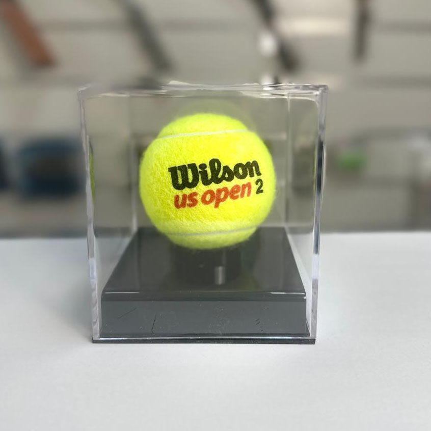 Acrylic Tennis Display Case. UAE Tennis Shop