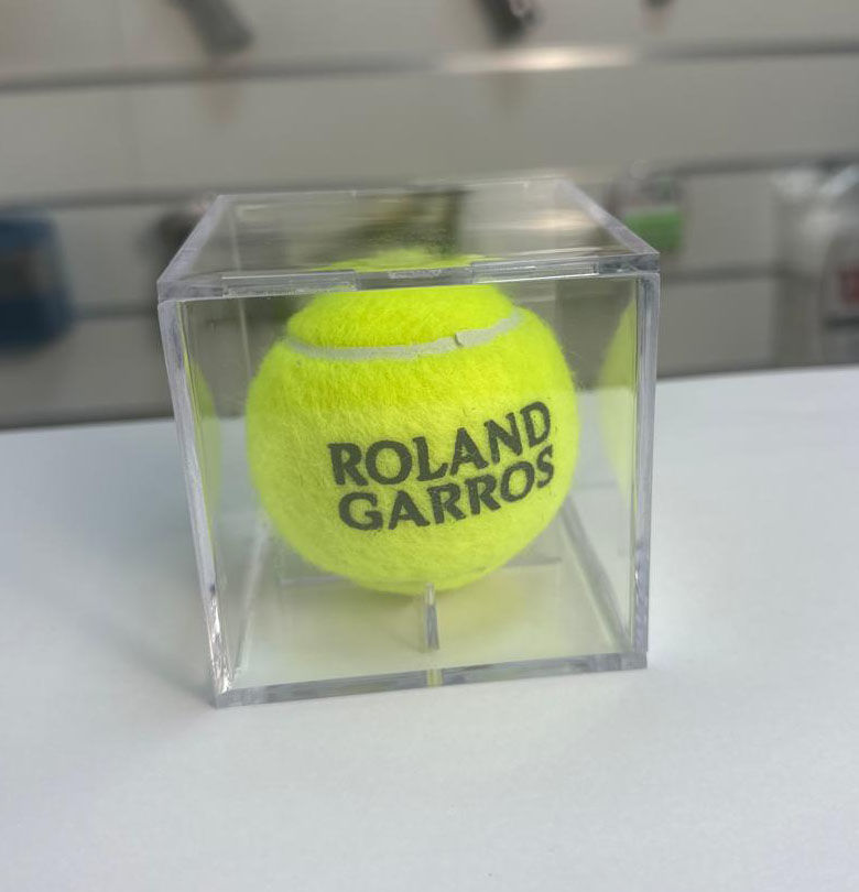 Acrylic Tennis Display Case. UAE Tennis Shop